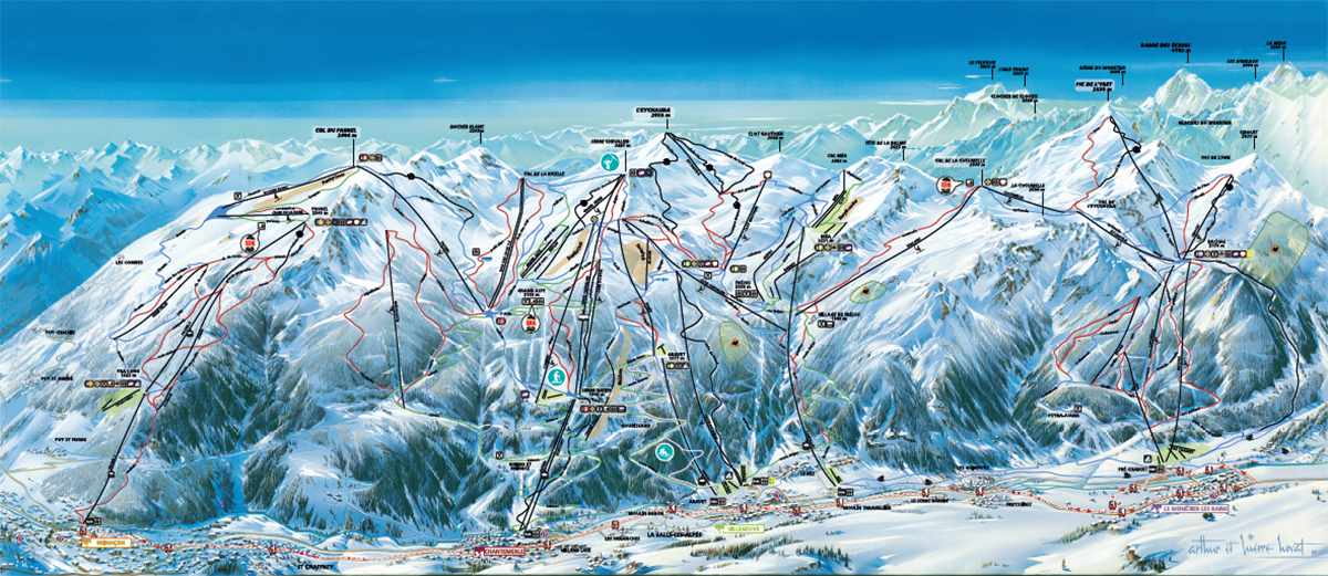 Piste map - esf Serre Chevalier Chantemerle