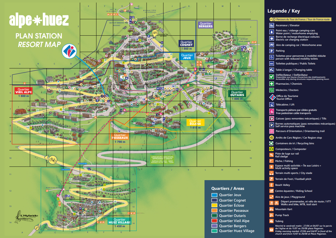 Plan de la station - Réservation - Alpe d'Huez
