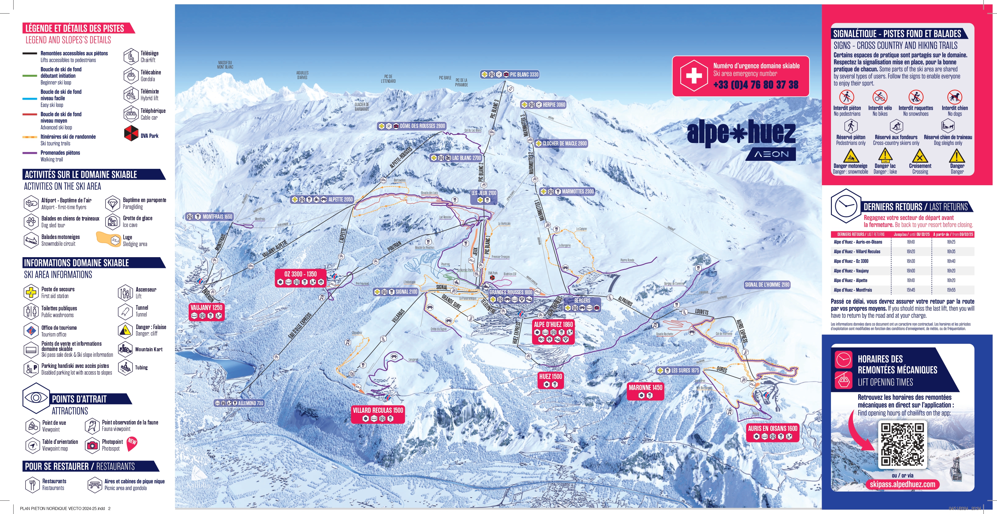 Ski map - Réservation - Alpe d'Huez