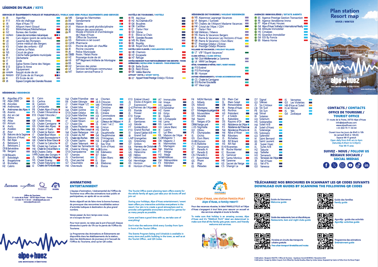 Plan de la station - Réservation - Alpe d'Huez