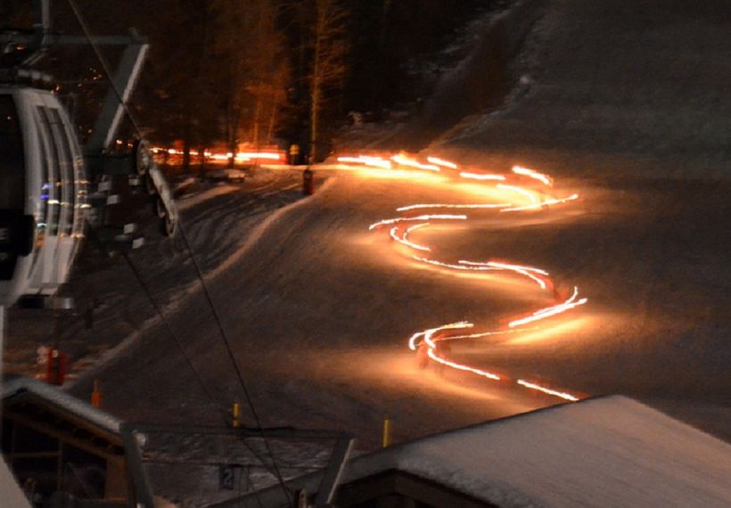 Lanterns descent - esf La Clusaz